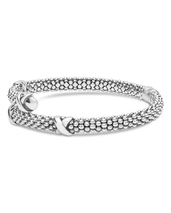 Lagos Sterling Embrace Caviar Bead Bypass Bracelet