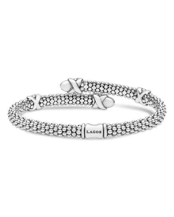 Lagos Sterling Embrace Caviar Bead Bypass Bracelet
