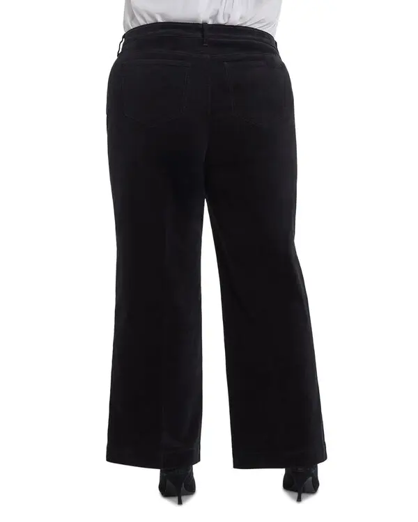 NYDJ Teresa Wide-leg Corduroy Trousers - Black