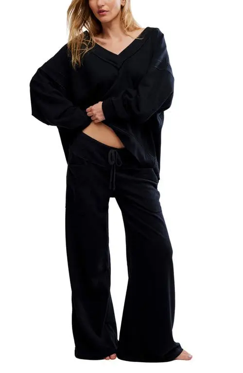 Free People Intimately Fp Staycation Pullover - Black