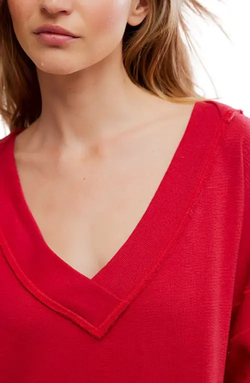 Free People Intimately Fp Staycation Pullover - Deep Cherry