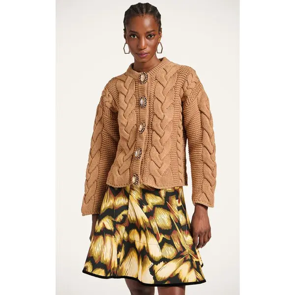 La DoubleJ Portrait Cardigan - Solid Brown