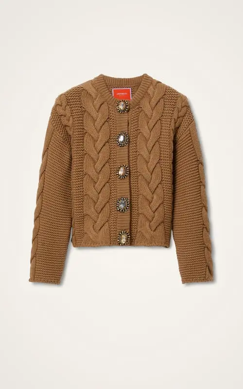 La DoubleJ Portrait Cardigan - Solid Brown