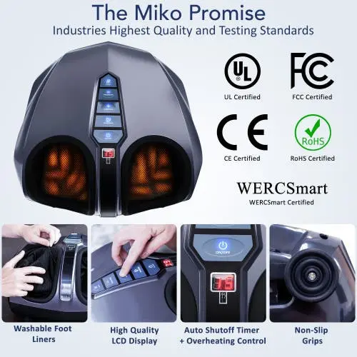 MIKO Shiatsu Foot Massager With Deep Kneading And Heat