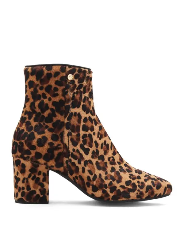 Aquatalia Domani Print Ankle Boots - Leopard