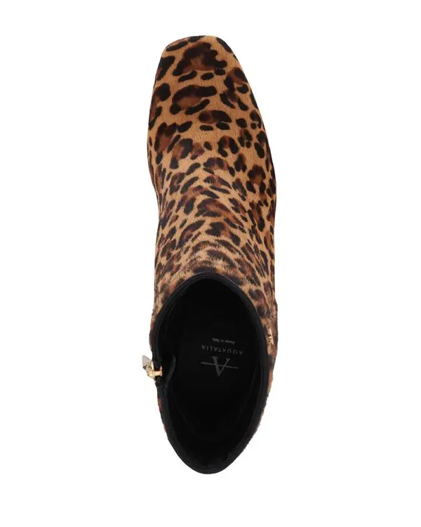 Aquatalia Domani Print Ankle Boots - Leopard