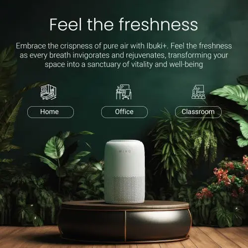 MIKO Smart True Hepa Air Purifier With App Controlcovers Up To 770 Sq. Ft - Grey