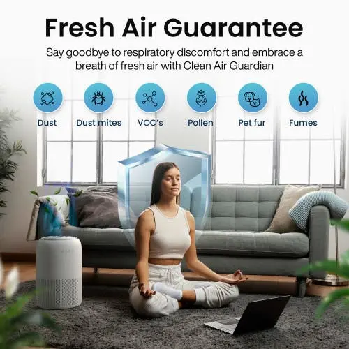 MIKO Smart True Hepa Air Purifier With App Controlcovers Up To 770 Sq. Ft - Grey