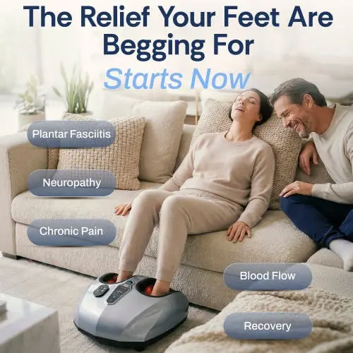 MIKO Shiatsu Foot Massager With Heat - Charcoal