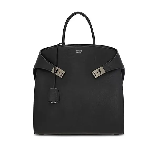 FERRAGAMO Hugsidney Leather Bag - Nero