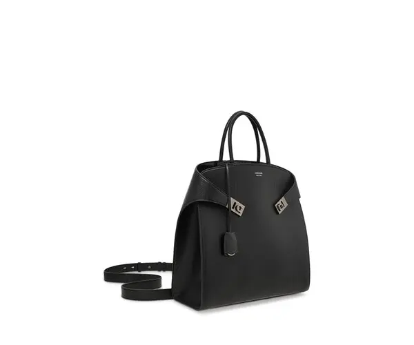 FERRAGAMO Hugsidney Leather Bag - Nero