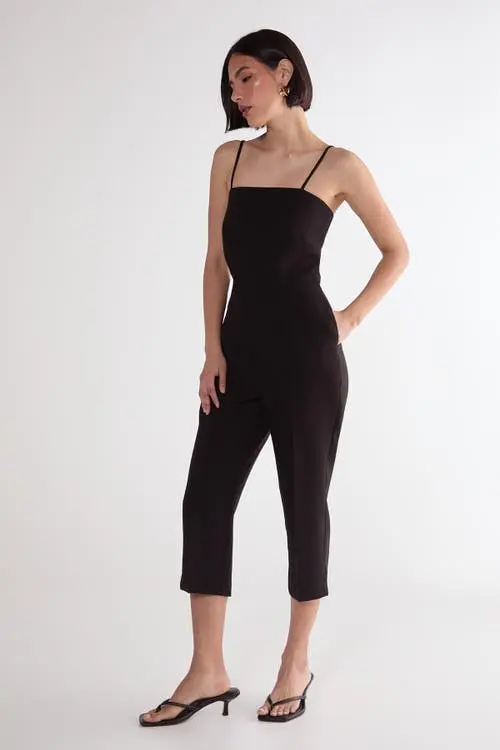 Nasty Gal Tailored Capri Square Neck Playsuit