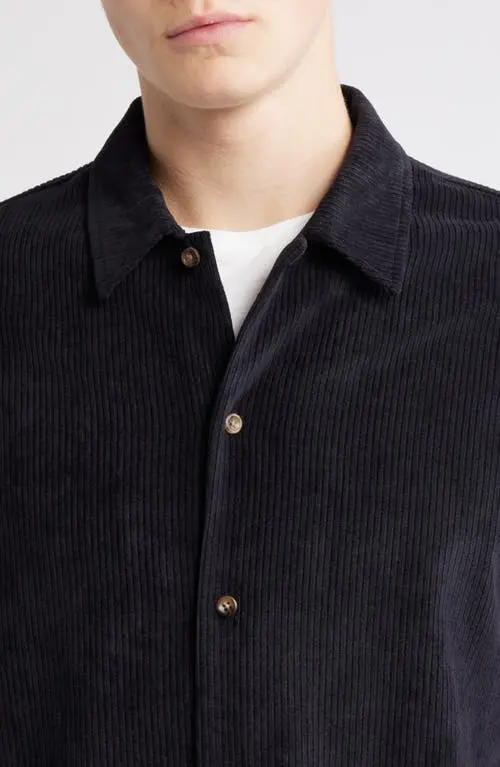 RIZORT Roger Rib Button-up Shirt Jacket - Black