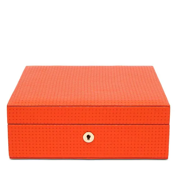 RAPPORT LONDON Charlotte Leather Jewelry Box - Orange