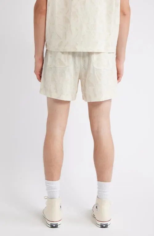 RIZORT Cotton-linen Blend Drawstring Shorts