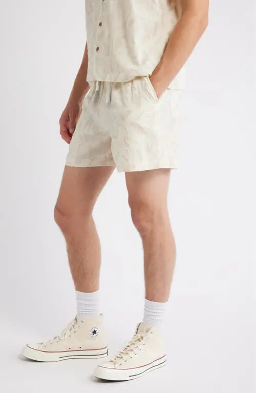 RIZORT Cotton-linen Blend Drawstring Shorts