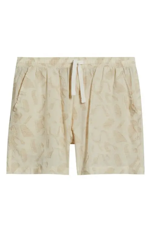 RIZORT Cotton-linen Blend Drawstring Shorts