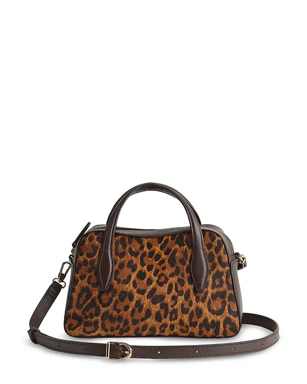 Madewell Mini Leopard Print Calf Hair Crossbody Bag