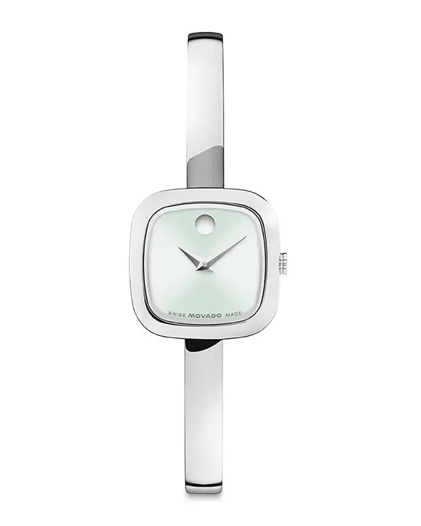 Movado Museum Bangle Bracelet Watch - White/silver