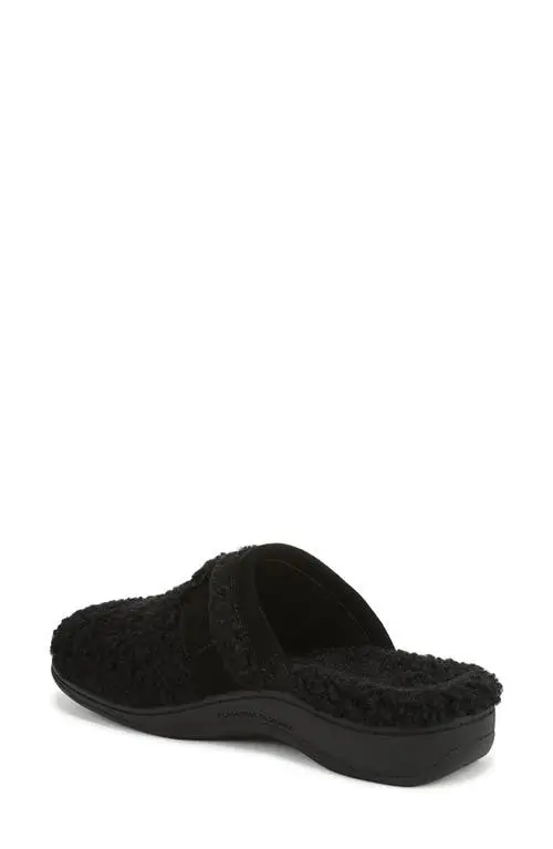 Vionic Faux Shearling Clogs - Black