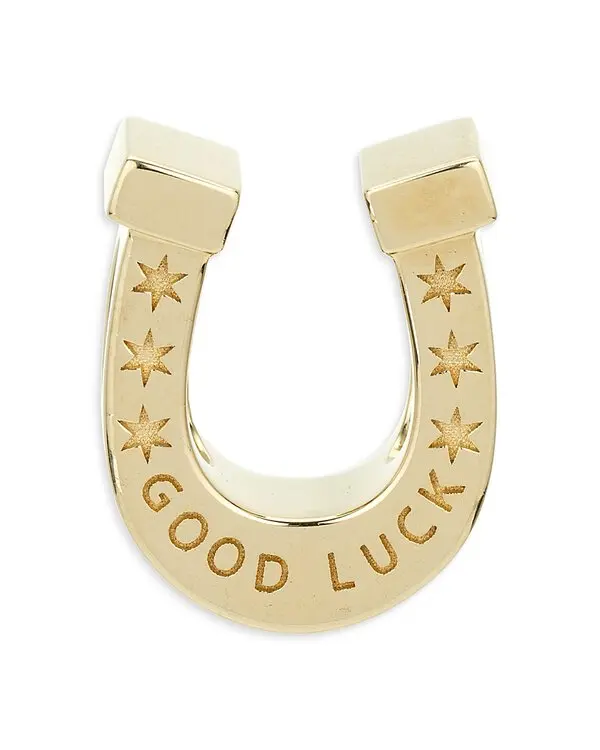 Adina Reyter 9k Yellow Good Luck Horseshoe Bead Pendant - Gold