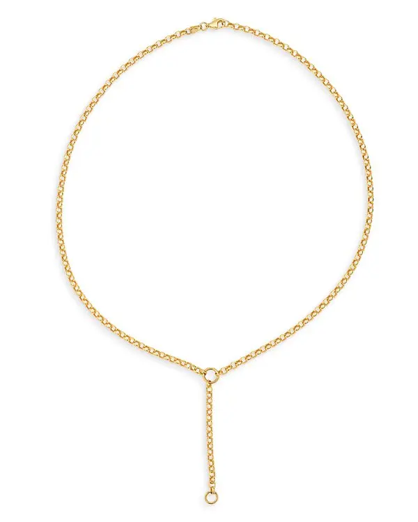 Adina Reyter 14k Yellow Rolo Link Chain Lariat Necklace - Gold