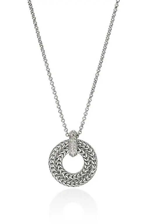 John Hardy Icon Link Pavé Diamond Pendant Necklace - Silver