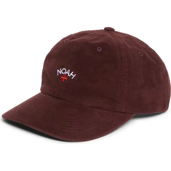 NOAH Cotton Moleskin Baseball Cap - Pinot