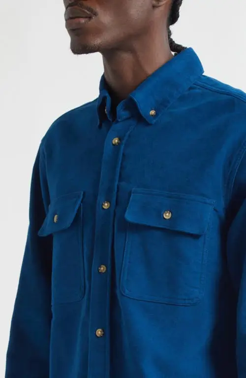 NOAH Cotton Moleskin Button-down Shirt - Ottamo