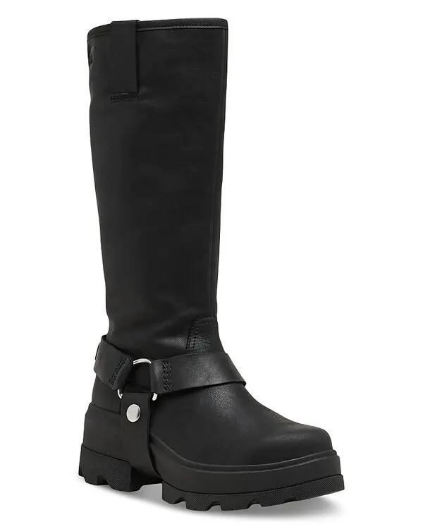Sorel Joan Frwd Leather Tall Boots - Black/black