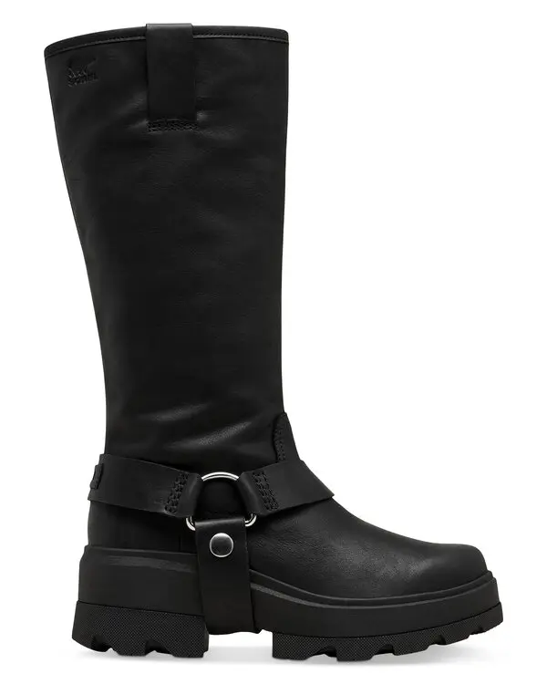 Sorel Joan Frwd Leather Tall Boots - Black/black