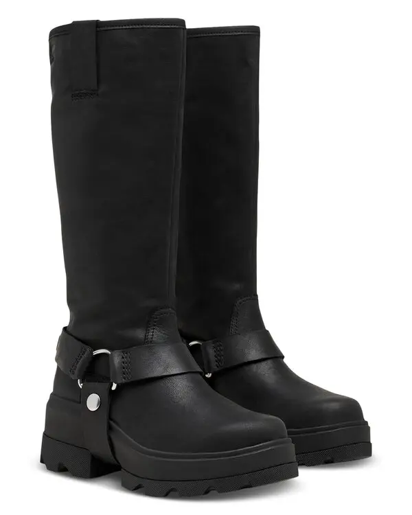 Sorel Joan Frwd Leather Tall Boots - Black/black