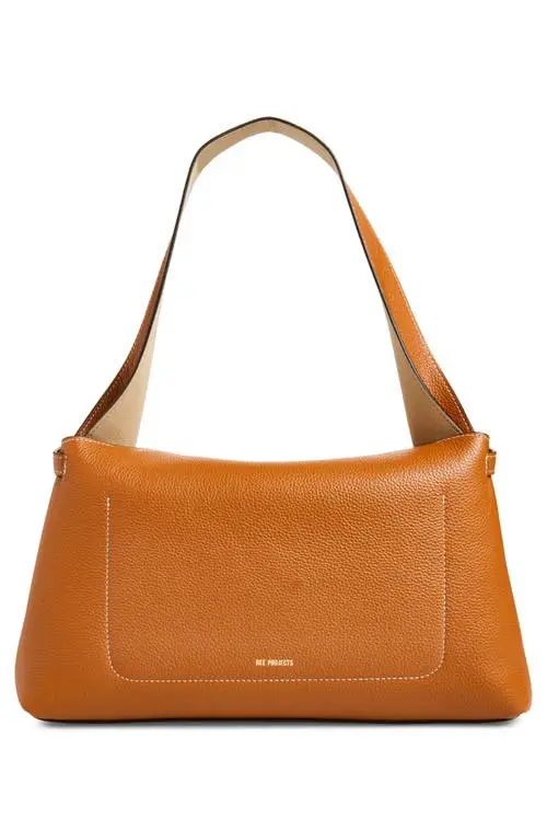 REE PROJECTS Florencia Soft Pebble Grain Leather Shoulder Bag - Caramel