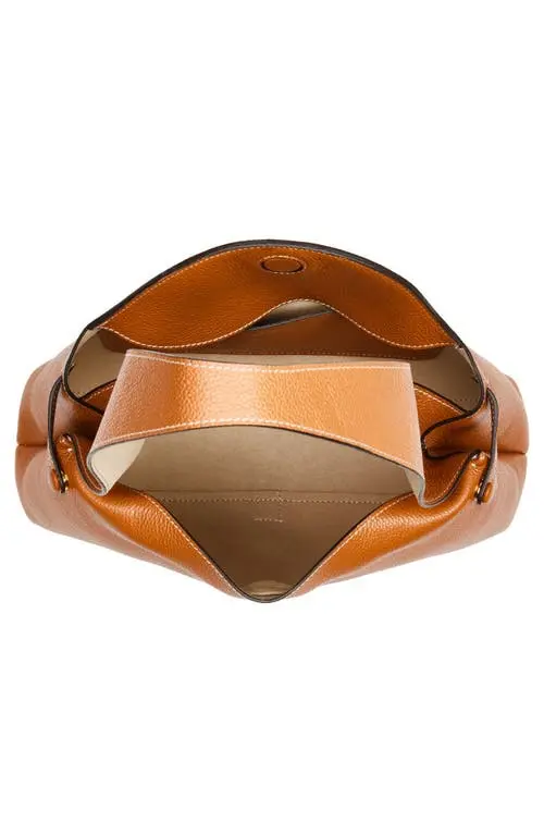 REE PROJECTS Florencia Soft Pebble Grain Leather Shoulder Bag - Caramel