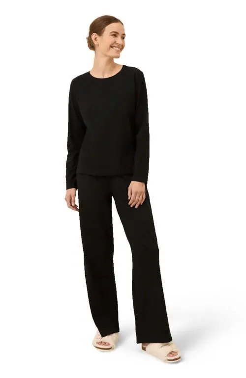 PACT Organic Cotton Cool Stretch Relaxed Sleep Shirt - Black