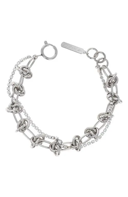 JUSTINE CLENQUET Dana Crystal Layered Bracelet - Palladium