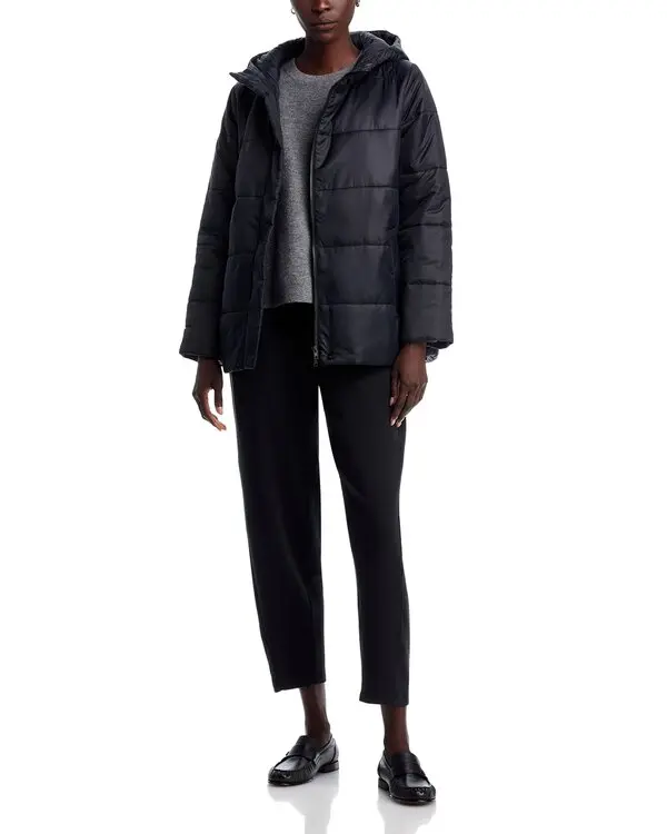 Eileen Fisher Hooded Puffer Coat