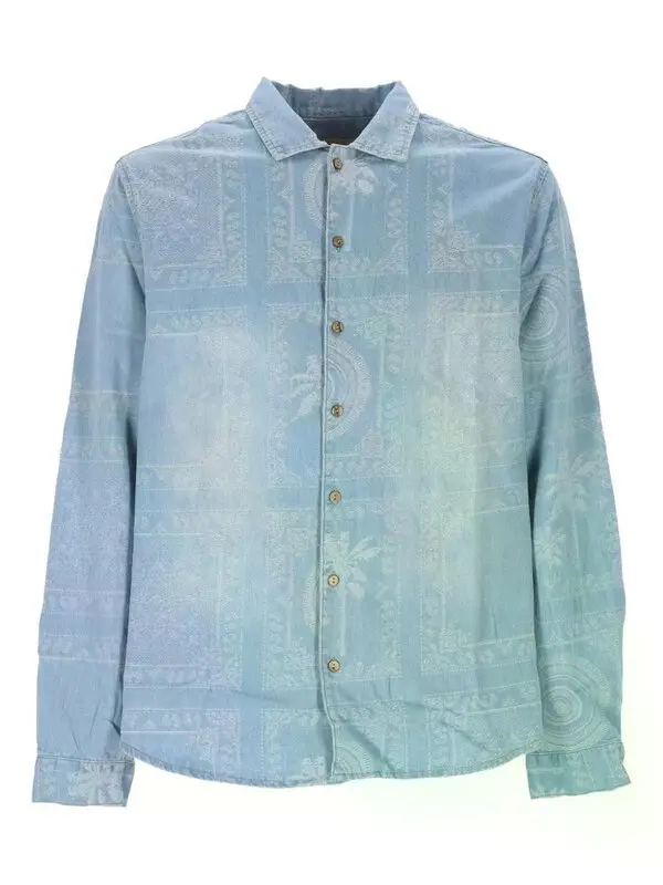 TOOCO Patterned Button-down Shirt