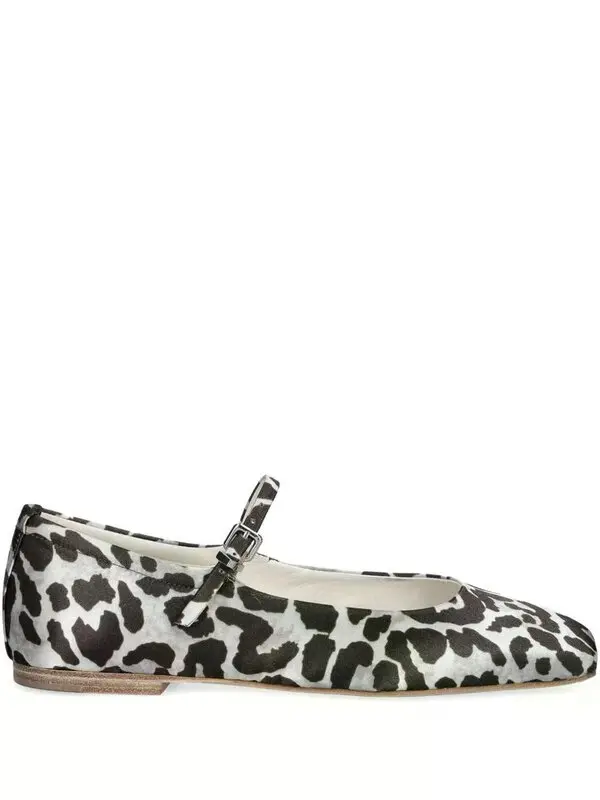 KENNEL&SCHMENGER Leila Leopard-print Ballet Flats - White