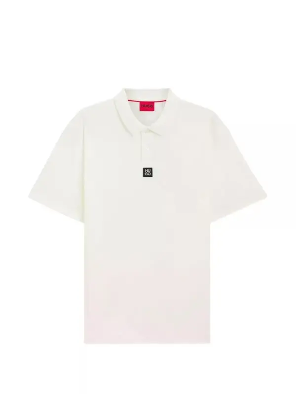 Hugo Logo-patch Polo Shirt - Neutrals