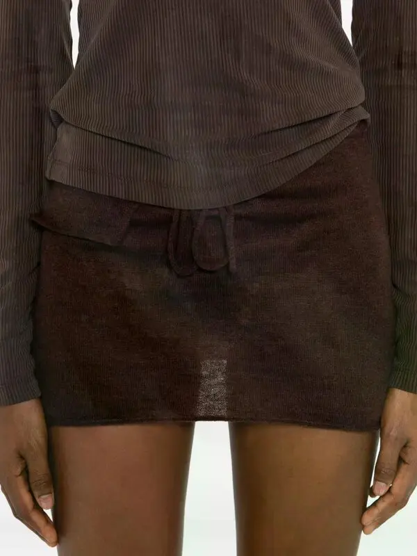 AYA MUSE Drawstring-waist Mini Skirt