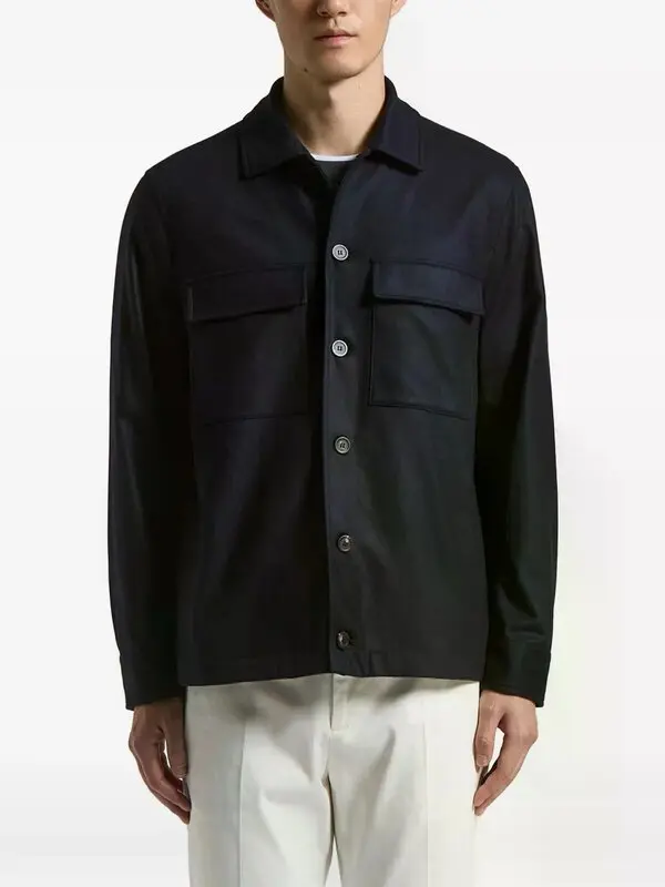 Peserico Pocket Button Jacket - Blue