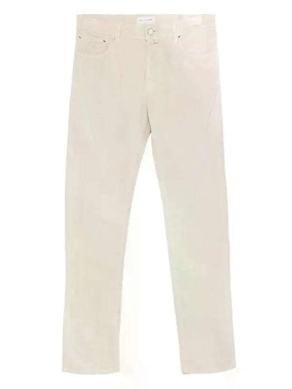 Jacob Cohen Corduroy Straight-leg Trousers - Neutrals