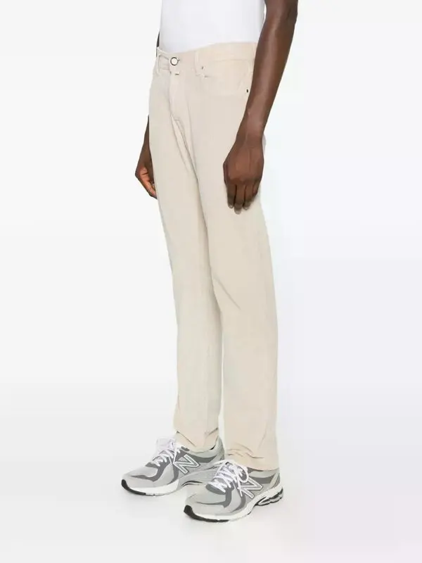 Jacob Cohen Corduroy Straight-leg Trousers - Neutrals