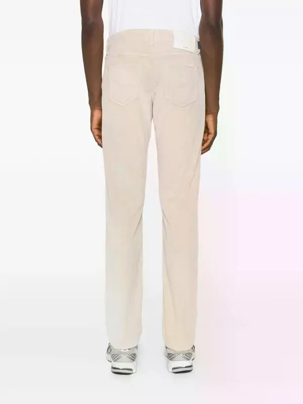Jacob Cohen Corduroy Straight-leg Trousers - Neutrals