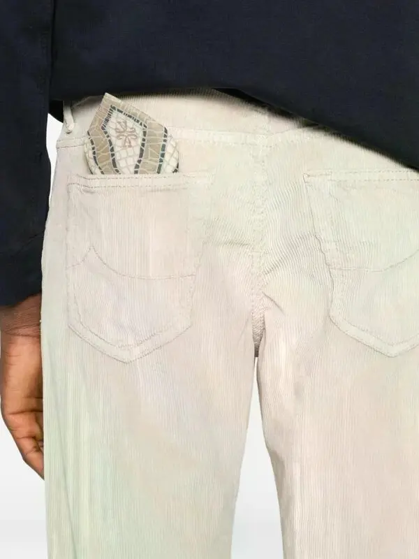 Jacob Cohen Corduroy Straight-leg Trousers - Neutrals