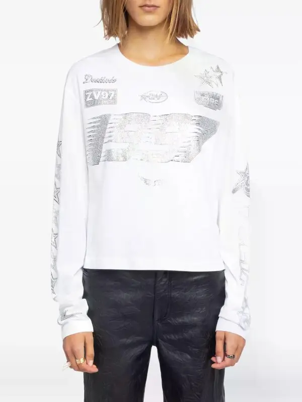 Zadig&Voltaire Embellished Long Sleeve Top