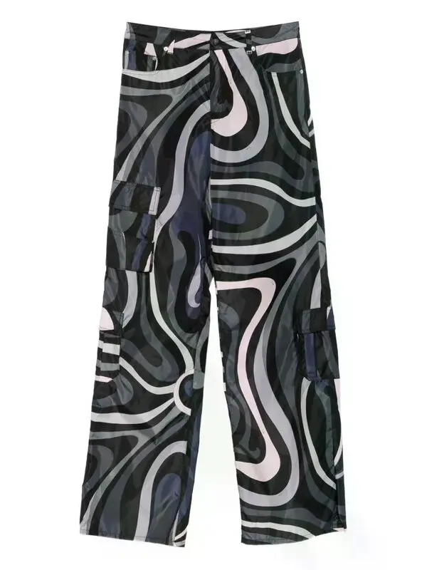 Emilio Pucci Marmo-print Cargo Trousers