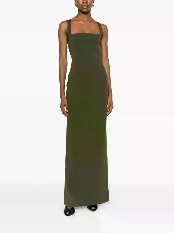Solace London Square-neck Midi Dress