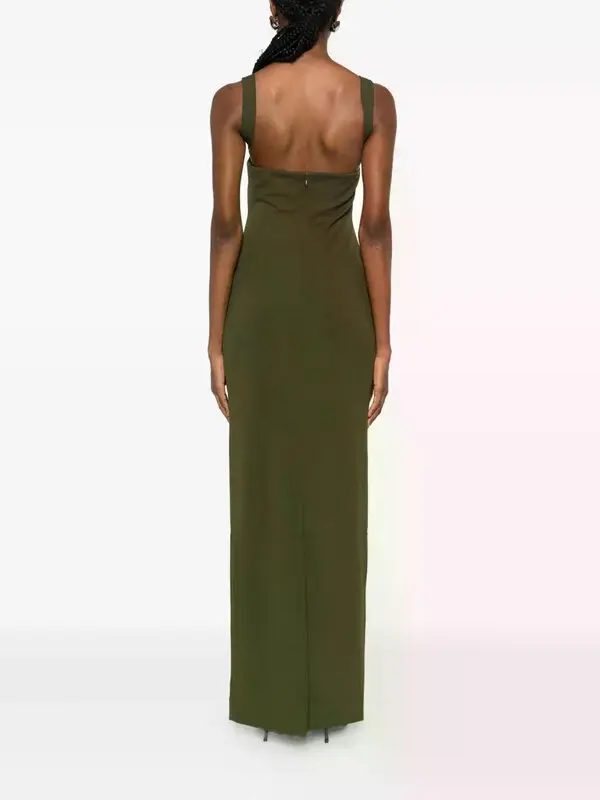 Solace London Square-neck Midi Dress